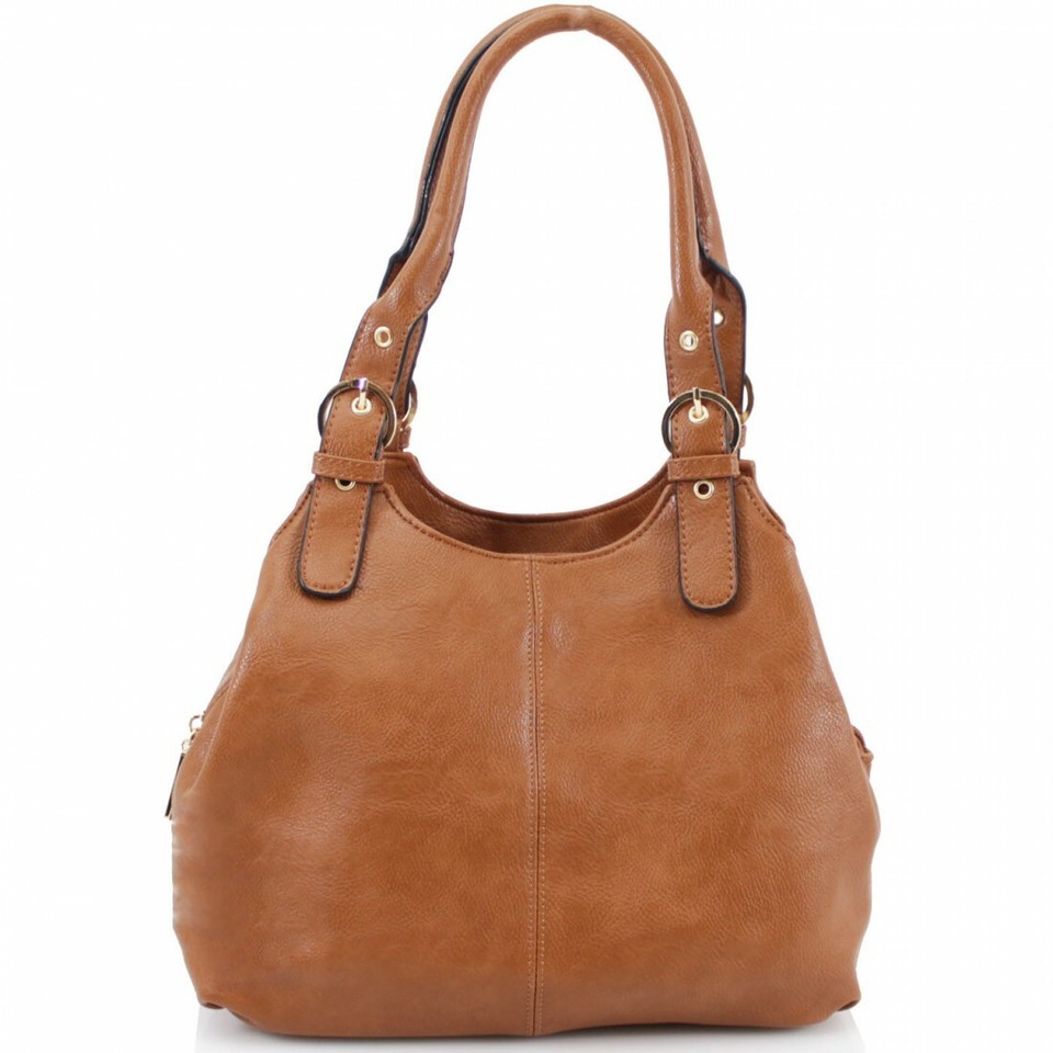 Ladies Buckled Three Sections Spacious Shoulder Handbag Women Crossbody ...