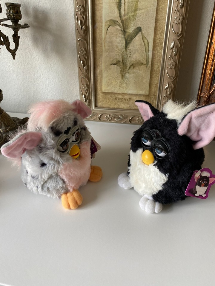 🎉 RARE 1998 1st Edition FURBY Set – Leopard & Skunk Tuxedo! 🖤🐆 🎉 ...
