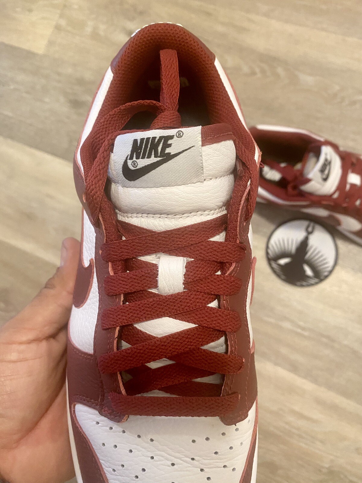Nike ID Dunk Low 'Dunk By You' Maroon White FN0569-90… - Gem