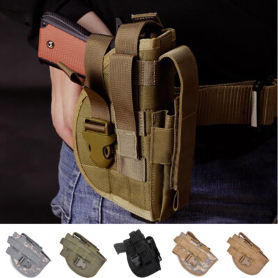 Tactical Pistol Gun Holster Right Hand Hunting Military Molle Handgun ...