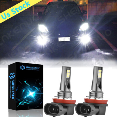 LED Headlight Kit H11 6000K White Bulbs Fog Lights For INFINITI G37 ...
