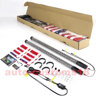 4ft Fat LED Whip APP Controlled Antenas De LED Quick Release Whip Light ...