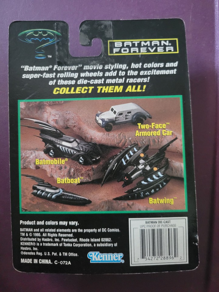 1995 Kenner Batman Forever Two-Face Armored Car Mint car Hasbro NEW ...