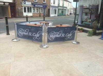CAFE BARRIERS OUTDOOR EATING RESTAURANT BAR PUB print & design included ...