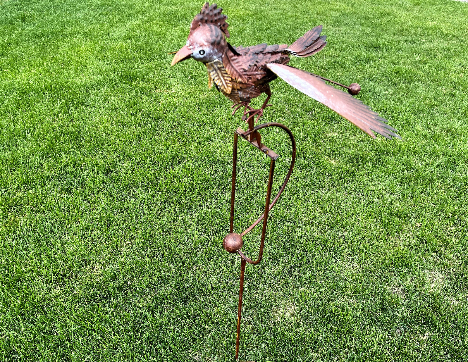 Kinetic Flapping Roadrunner Road Runner Yard Stake Wind Rocker Spinner ...