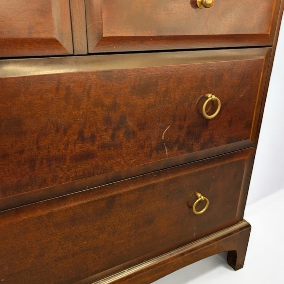 STAG MINSTREL Wide MAHOGANY CHEST OF 8 DRAWERS Captains Chest upcycle promo 2 | eBay UK