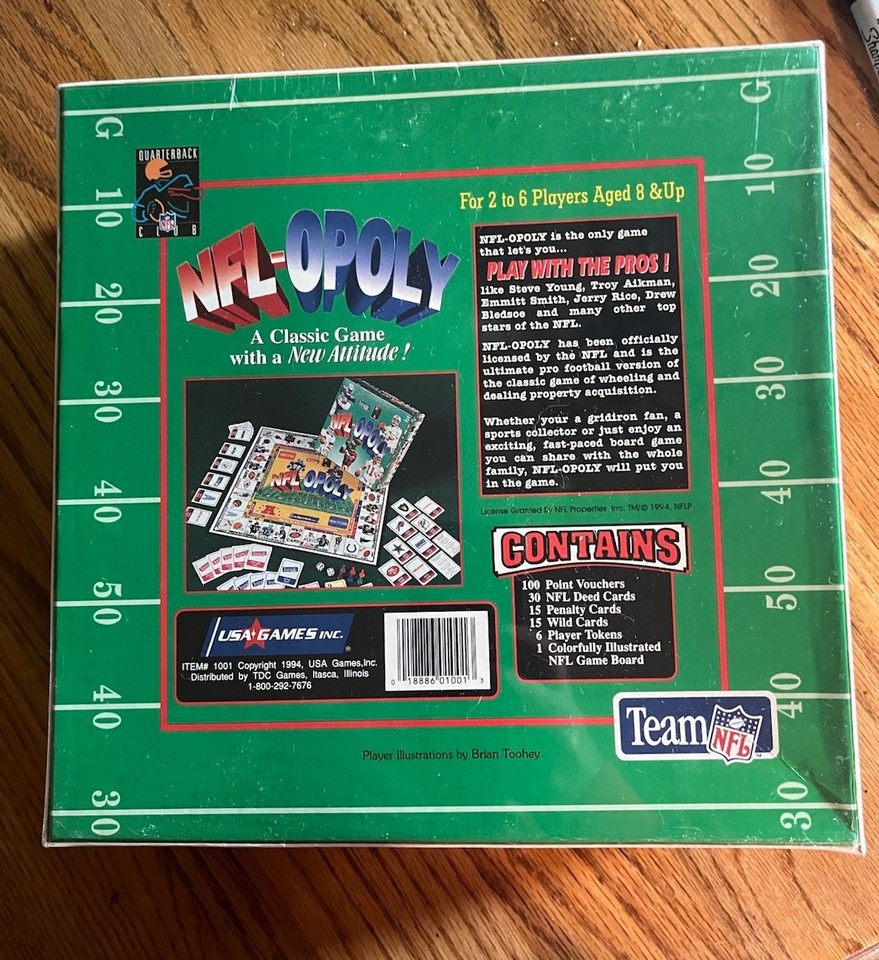 NFL-Opoly The Game of Champions NFL Football Board Game (1994, Sealed ...