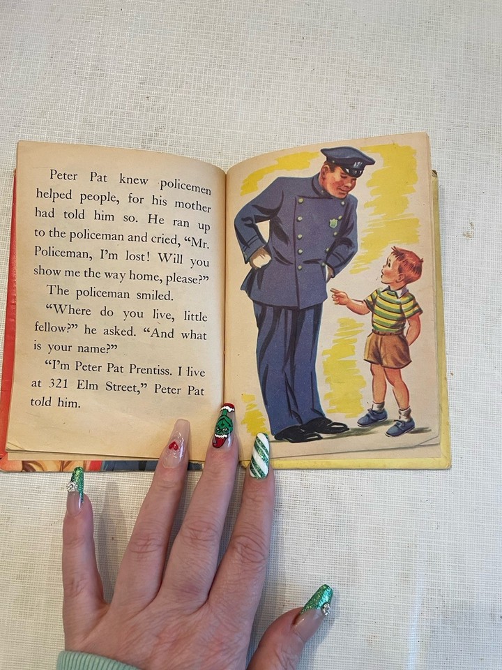 Vtg Children’s Book Peter Pat & The Policeman Rand McNally Junior Elf ...