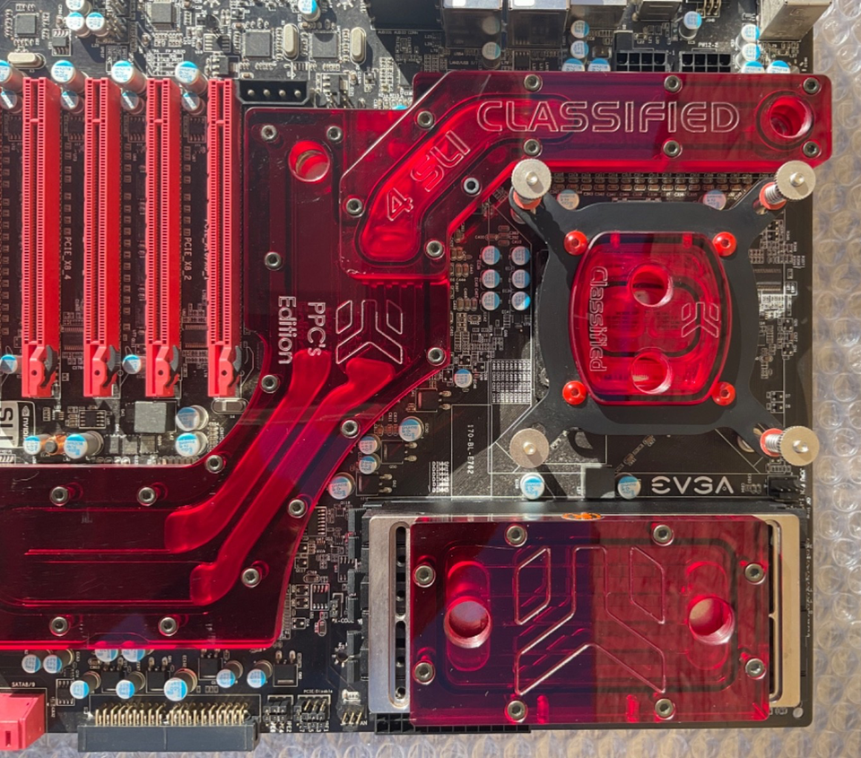 EVGA X58 Classified 4 Way SLI Motherboard LGA1366 Ultimate EK Red ...