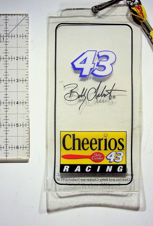 Cheerios NASCAR lanyard Ticket Holder for Racing Bobby Labonte #43 ...