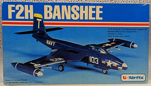 1/72 SCALE USAIRFIX MCDONNELL F2H BANSHEE CARRIER JET FIGHTER PLASTIC ...