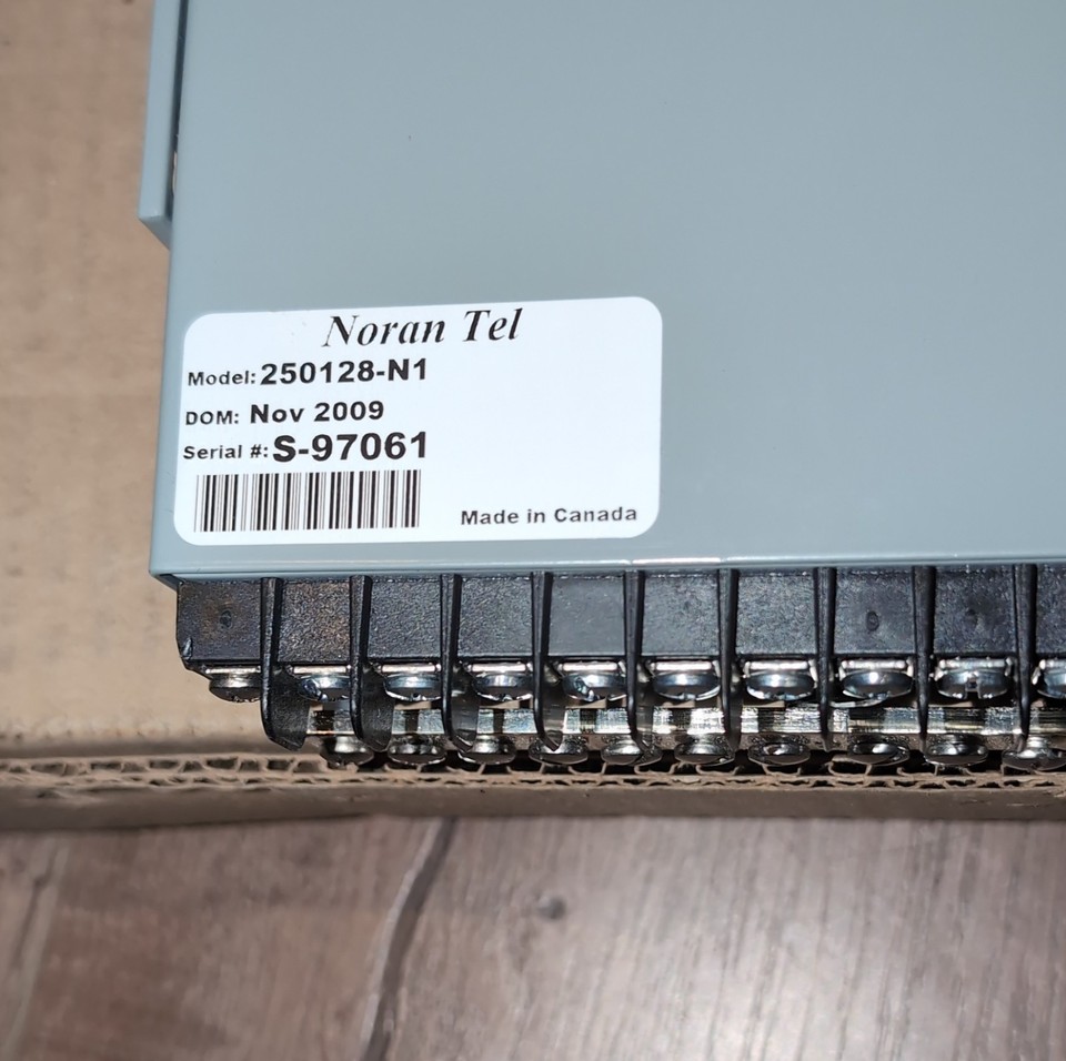 Noran Tel 250128-N1 Electrical Distribution Panel Rack Mount Metal Grey ...