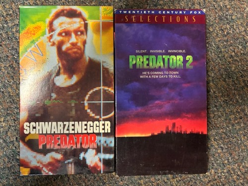 Predator 1 and Predator 2 VHS Tapes Lot Of 2 Set Arnold Schwarzenegger ...
