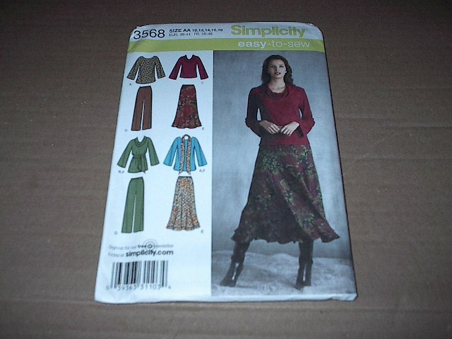 Size 10 - 18 Uncut Simplicity 3568 Pattern Miss Vintage 2000s Pant ...