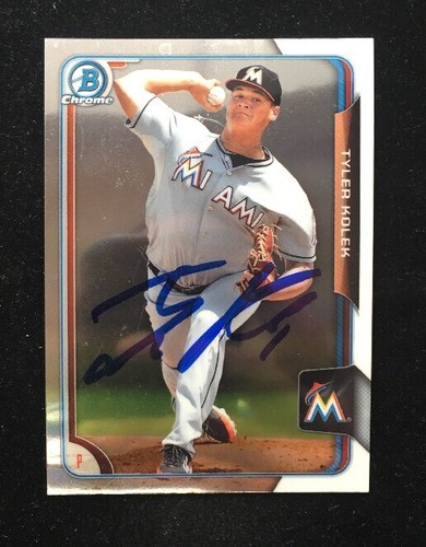 TYLER KOLEK 2015 BOWMAN CHROME AUTOGRAPHED SIGNED AUTO BASEBALL CARD ...