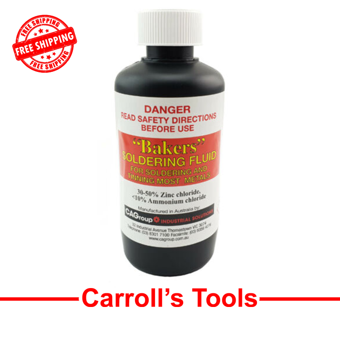 Bakers Soldering Fluid Solder Flux 250ml - Solder and Tin Most Metals ...