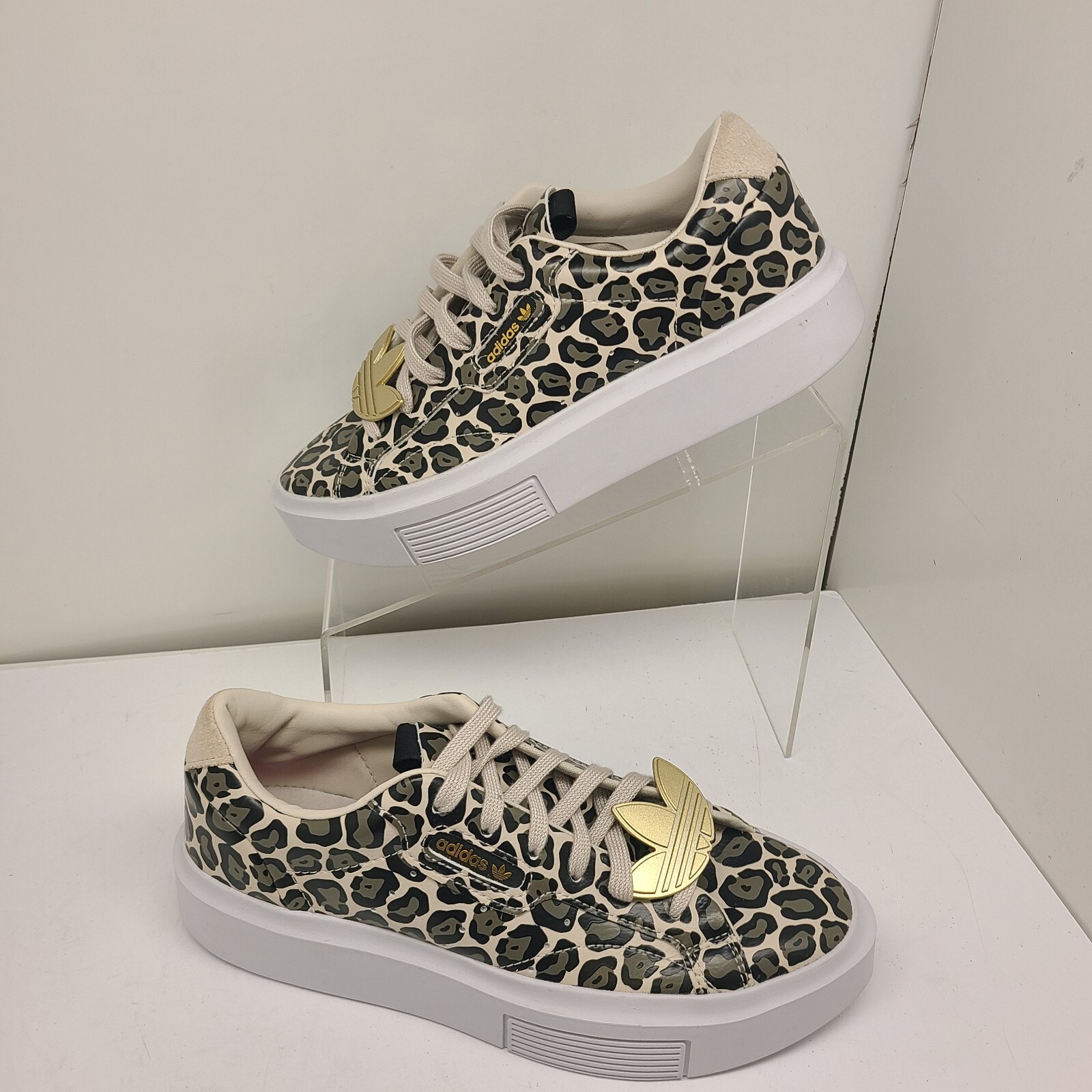 Adidas Originals Womens Sleek Super Leopard Print Sho… - Gem