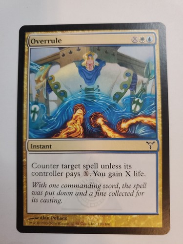 MTG Magic The Gathering Card Overrule Instant White Blue Dissension ...