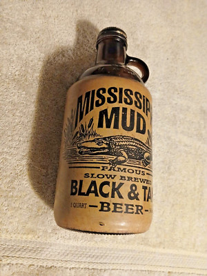 Mississippi Mud Black & Tan Empty 32 Ounce Beer Jug | eBay