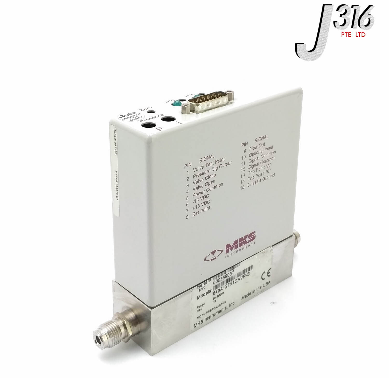 MKS 649A Pressure Controller 50 SCCM (649A12T51CAVR-S) for sale online ...