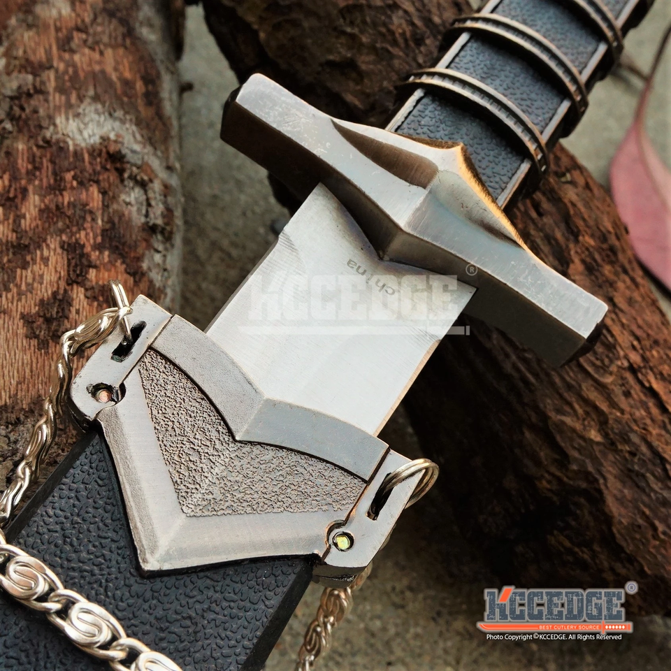 11" ASSASSIN DAGGER Medieval Knights Fixed Blade Double Edged Knife w ...