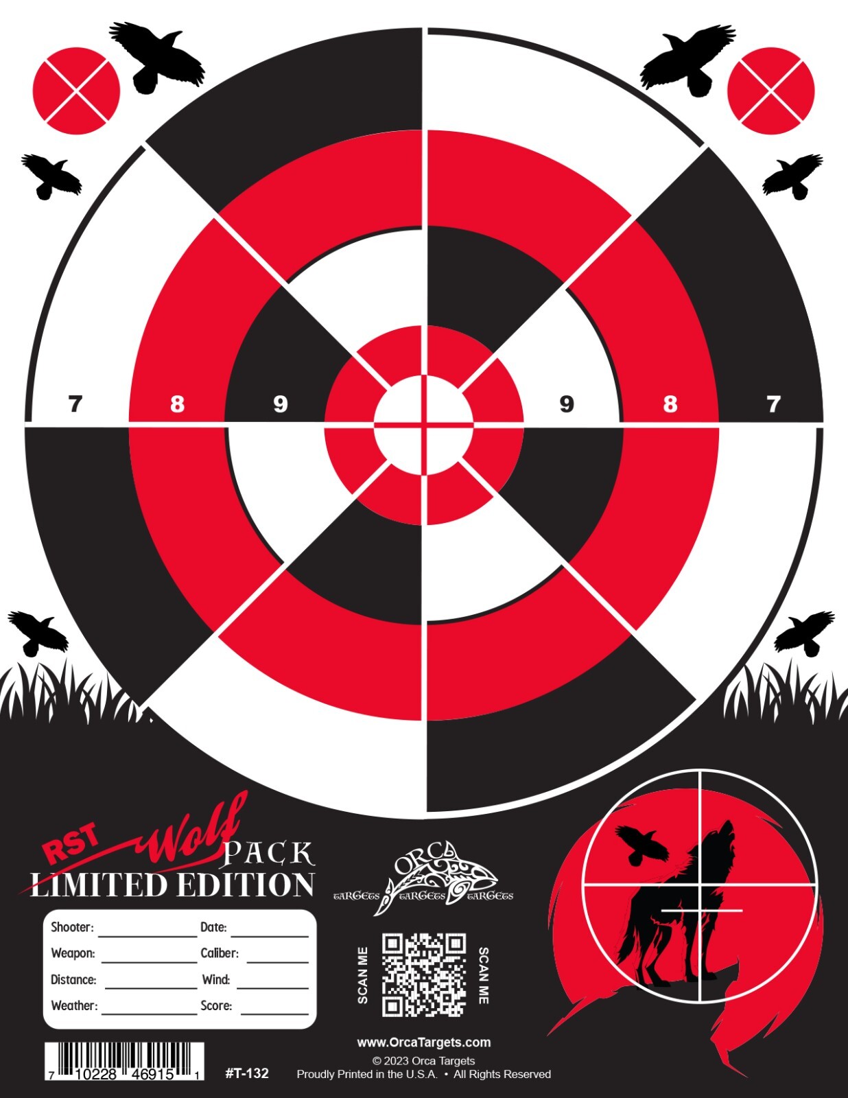 150 QTY Rifle/Pistol Paper Target - WOLF PACK - FREE Shipping ...