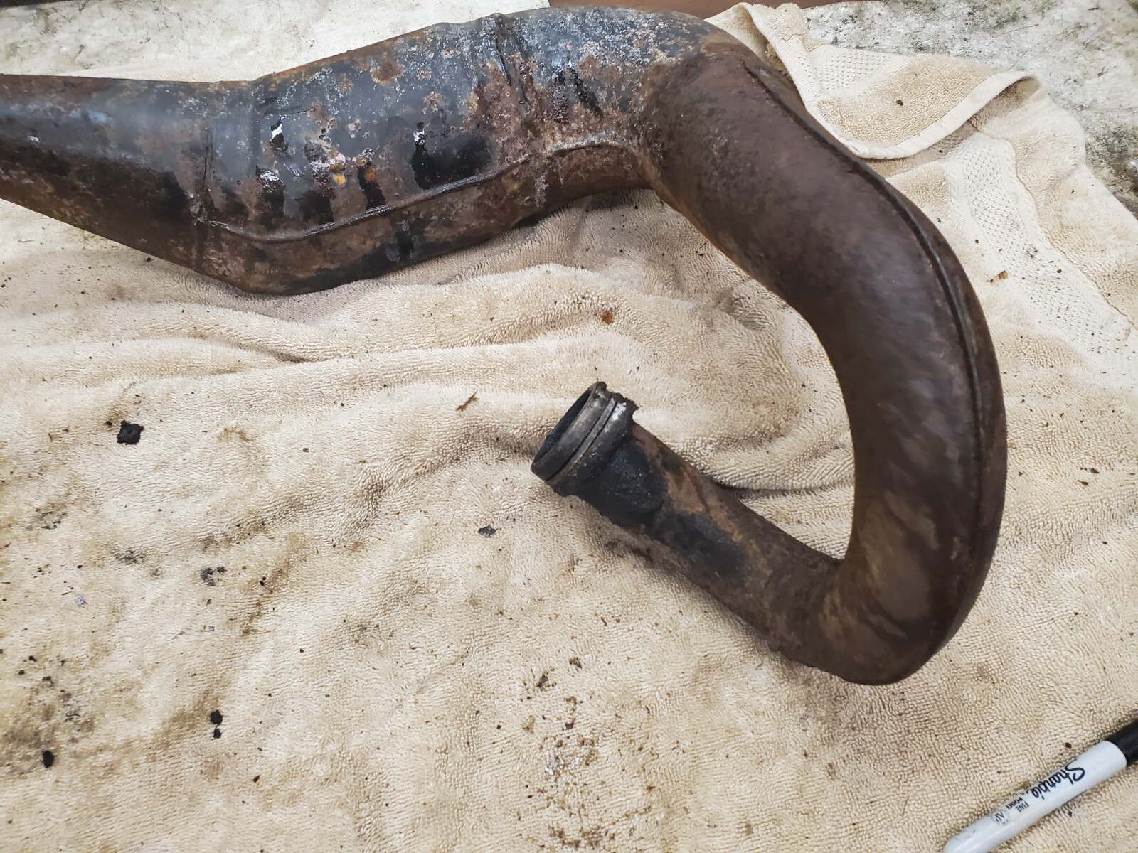 1980 Kawasaki KDX 175 KDX175 Exhaust Header Expansion Chamber Pipe | eBay