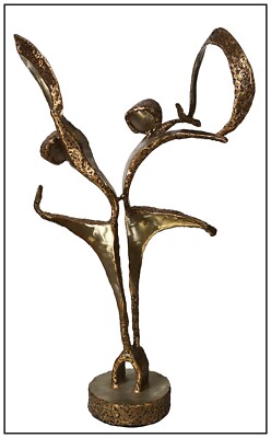 Colbert Collins Cobert Signed MCM Bronze Steel Original Sculpture Dance ...