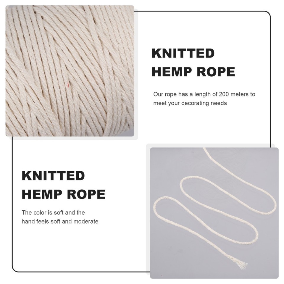 Picture Hanging String Single Strand Macrame Cord Craft Rope Cotton ...