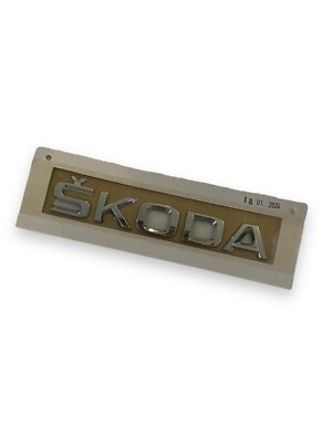 Original Skoda emblem lettering tailgate sign sticker 5JA853687 2ZZ new ...