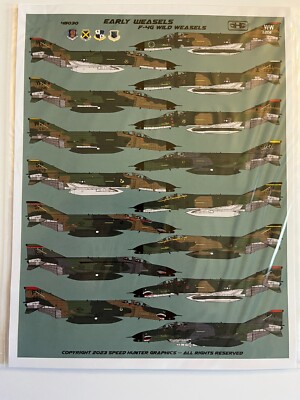 1/48 Speed Hunter Graphics F-4G Early Weasels After Market Decals | eBay