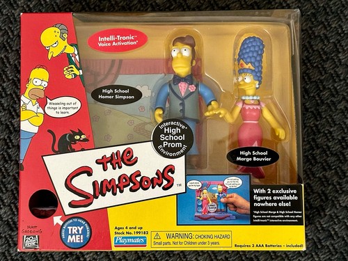 The Simpsons High School Prom Playmates Homer Marge Interactive Set ...
