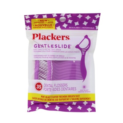 Plackers Gentleslide Flossers for Tight Teeth, Cool Mint, 35 Count | eBay