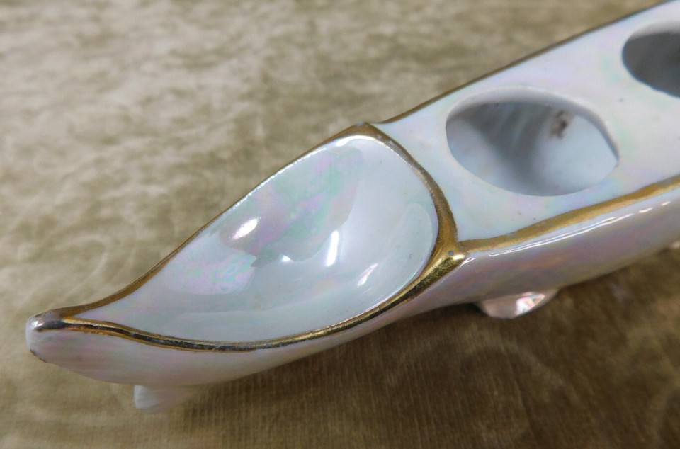 Antique 1920's Souvenir Fish Open Salt Toothpick & Pepper Dublin ...