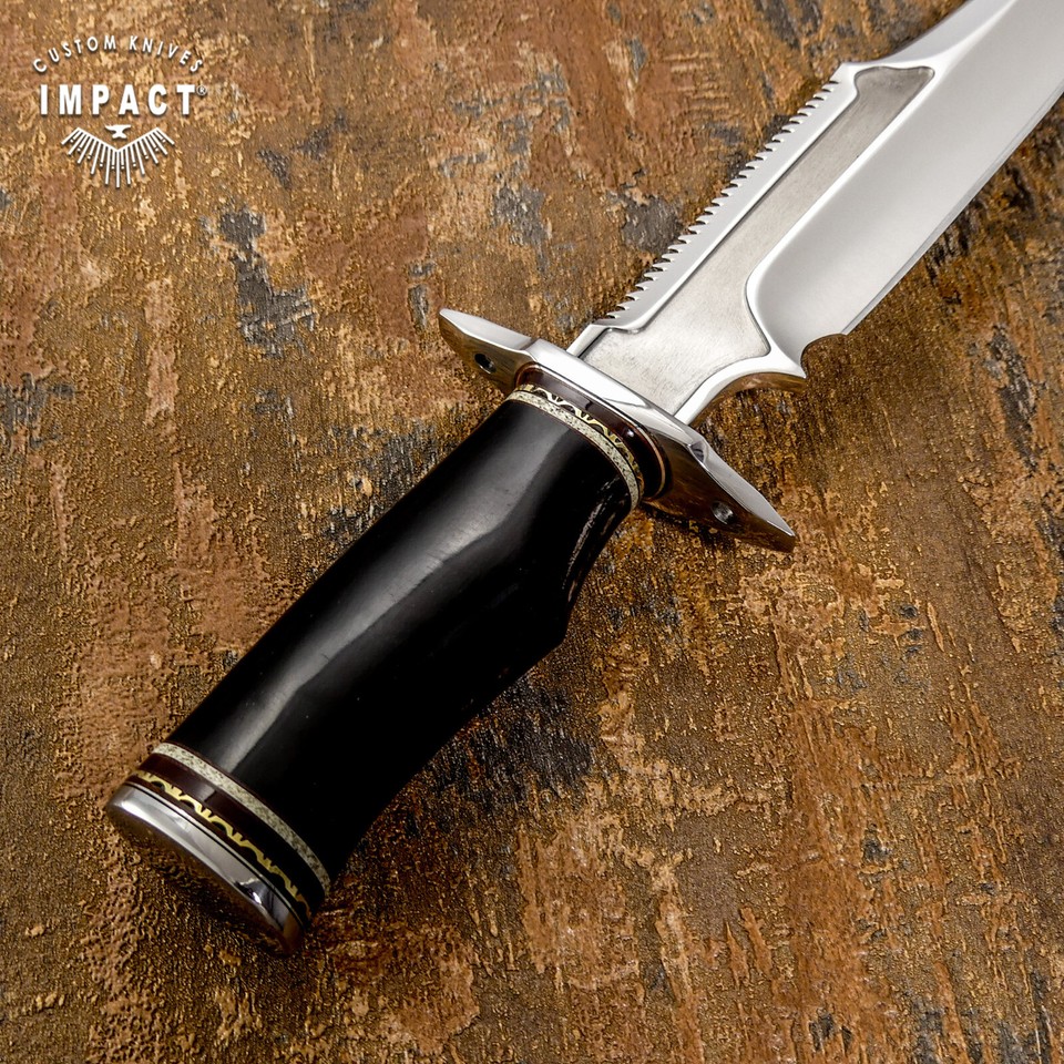 Impact Cutlery Custom Handmade Fuller Bowie Knife | D2 Blade | Bull ...