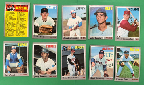 LOT OF (37) 1970 TOPPS BASEBALL CARDS PR-VG CONDITION BOOK VALUE - $56 ...