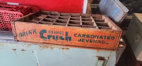 Rare Vintage Orange Crush Wooden Crate Binder Brothers Inc. Yankton, SD ...