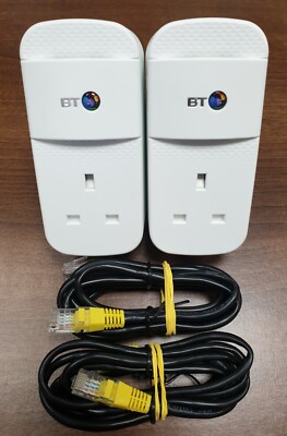 2 x BT Mini Connectors v2 VERSION 2 1000Mbps 1GB Powerline Adapters ...