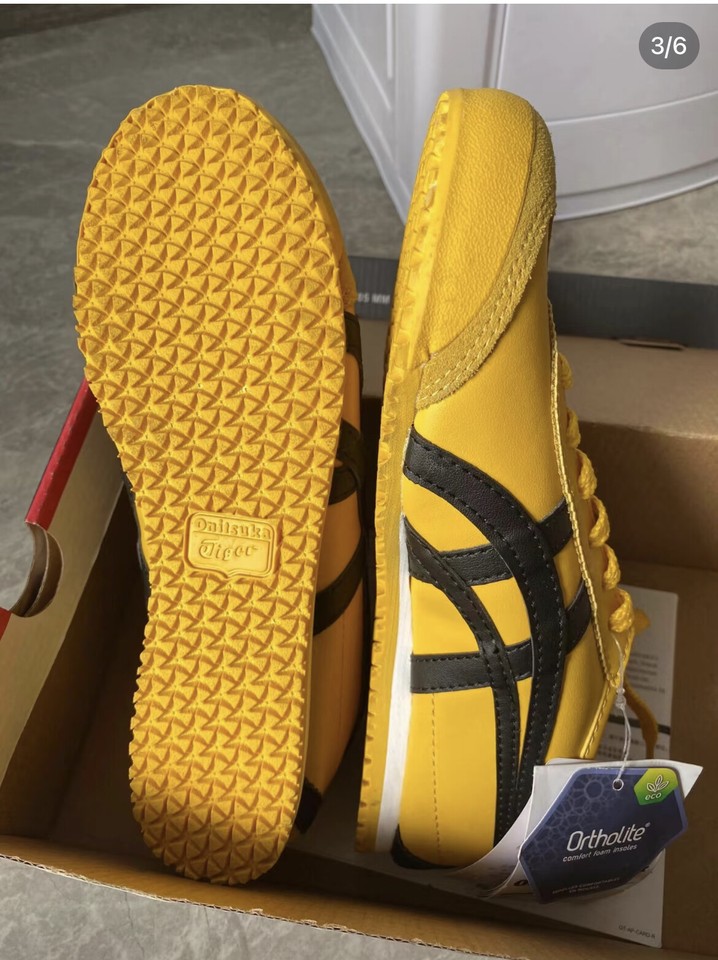 Onitsuka Tiger MEXICO 66 YELLOW BLACK Shoes New Without Box 1183C102 ...