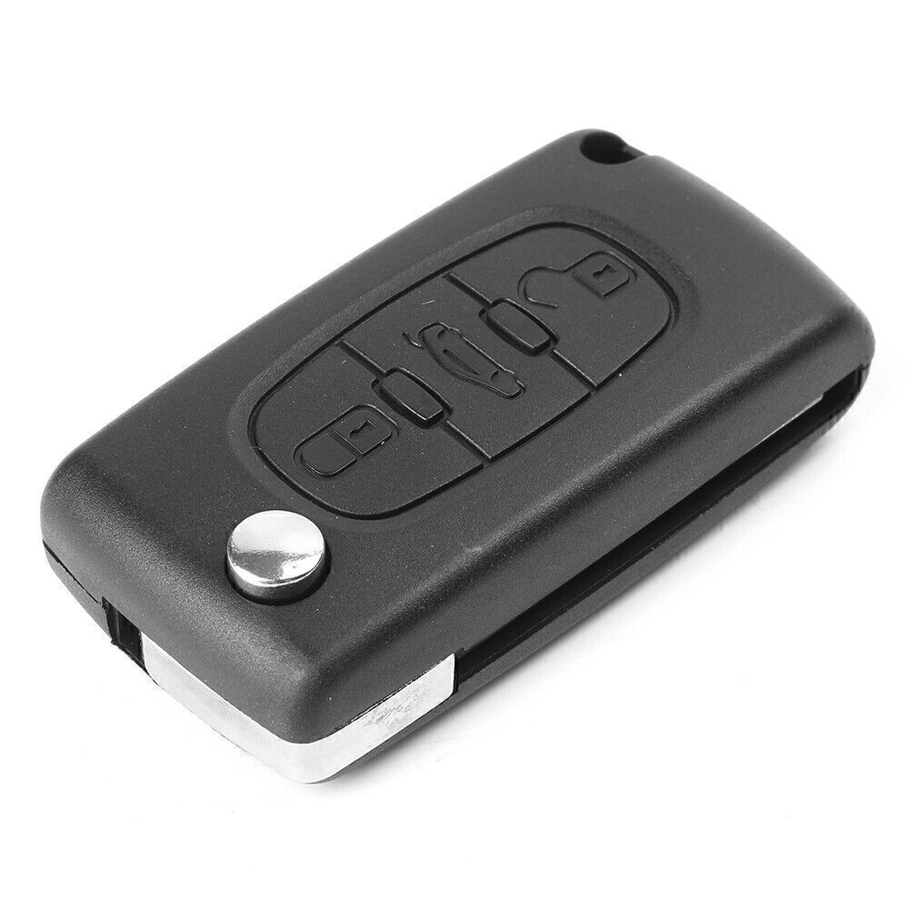 Folding Flip Remote Key Case Fob 3 Button For Peugeot 207 307 407 SW ...