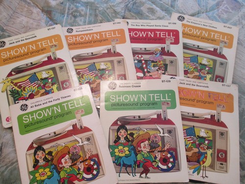 Lot of 7 GE Show'N Tell Picturesound Program Records & Film Strips 1964 ...
