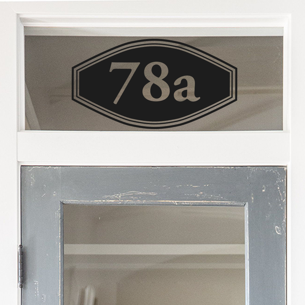 Door Number Fanlight Frosted Glass House Number Victorian House Window ...