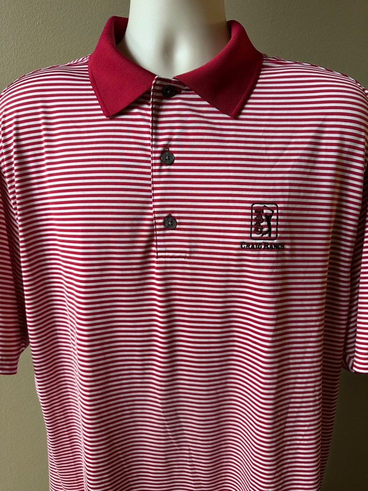 FootJoy TPC Craig Ranch Golf Polo Shirt (XL) Maroon | eBay