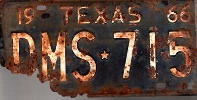 1966 Texas License Plate | eBay