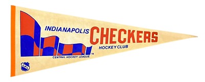 Vintage Early 1980's Indianapolis Checkers CHL Hockey Team 29 Inch ...