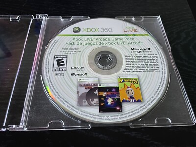 DISC ONLY Xbox Live Arcade Pack Xbox 360 Bomberman Geometry Wars ...