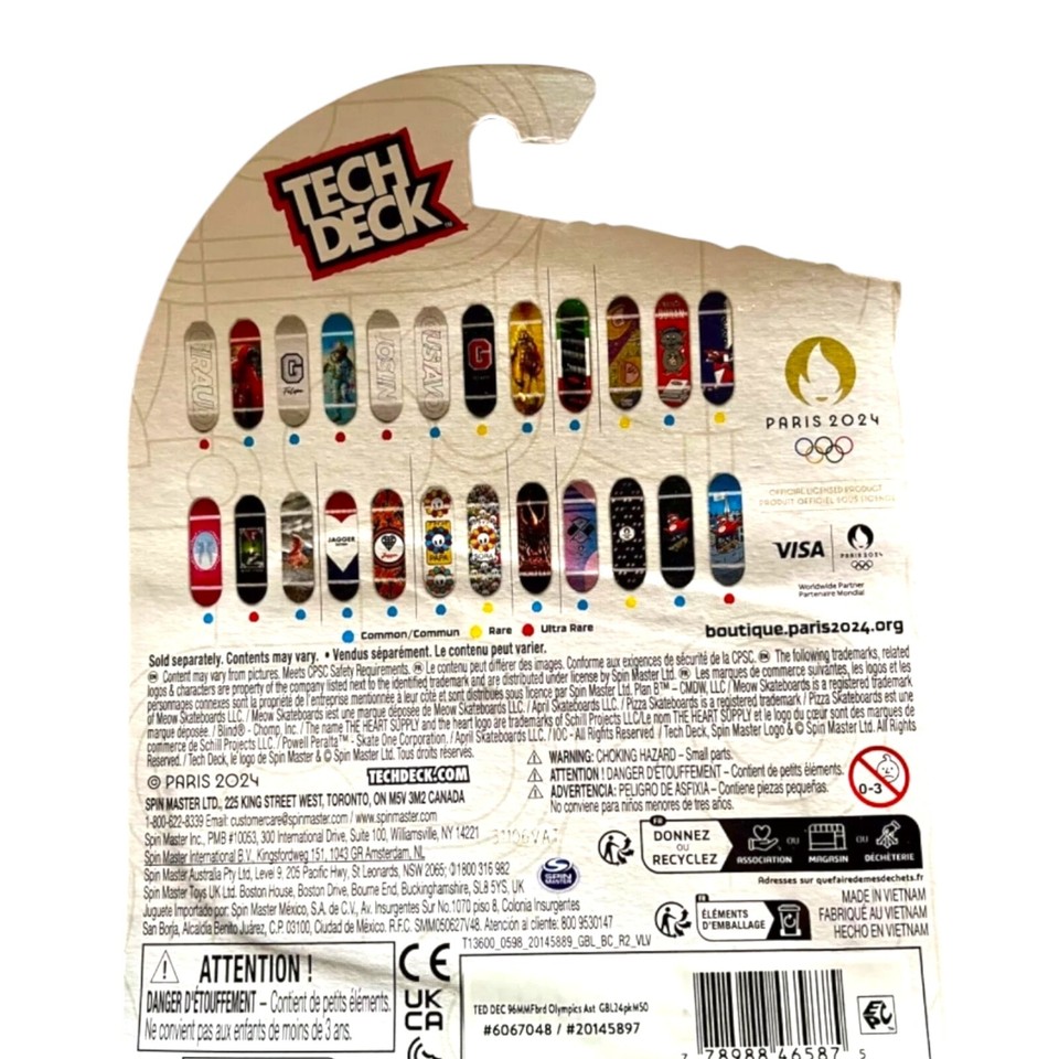 2024 Tech Deck Paris Olympics Skateboard Figerboards ULTRA RARE! PARIS ...