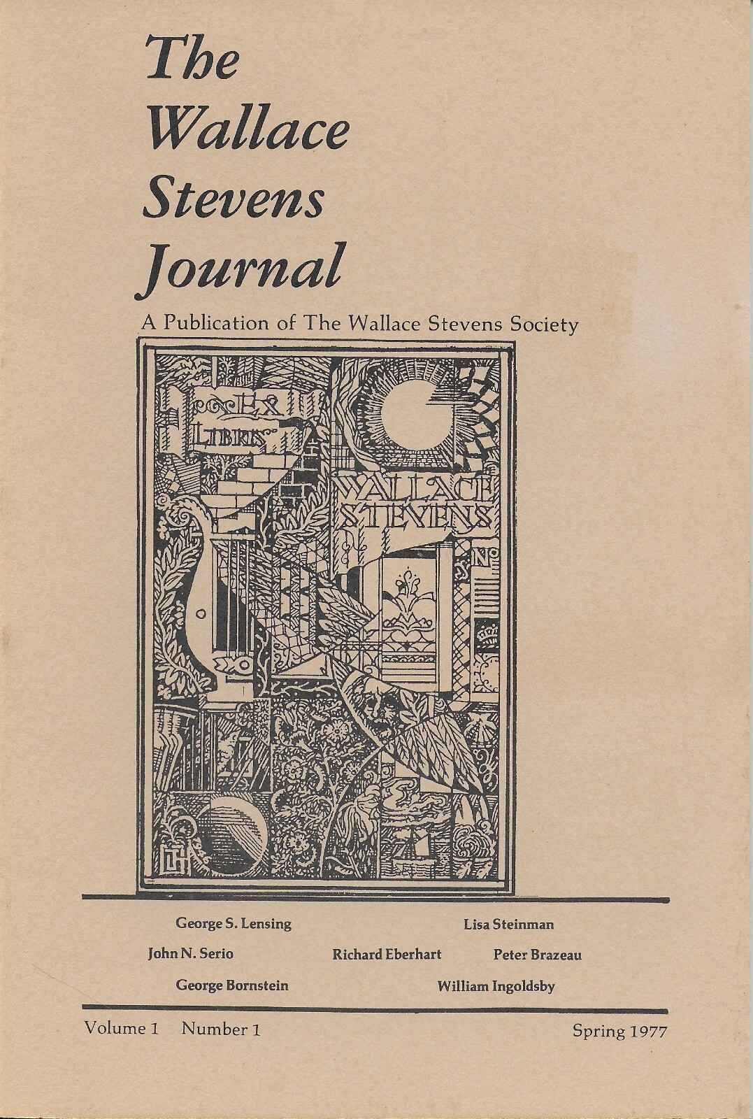 The Wallace Stevens Journal, Vol 1, No. 1, Spring 1977 | eBay