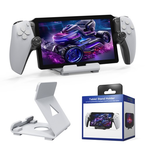 Desktop Handheld Game Console Holder Tablets Stand for PS5 Portal(White ...