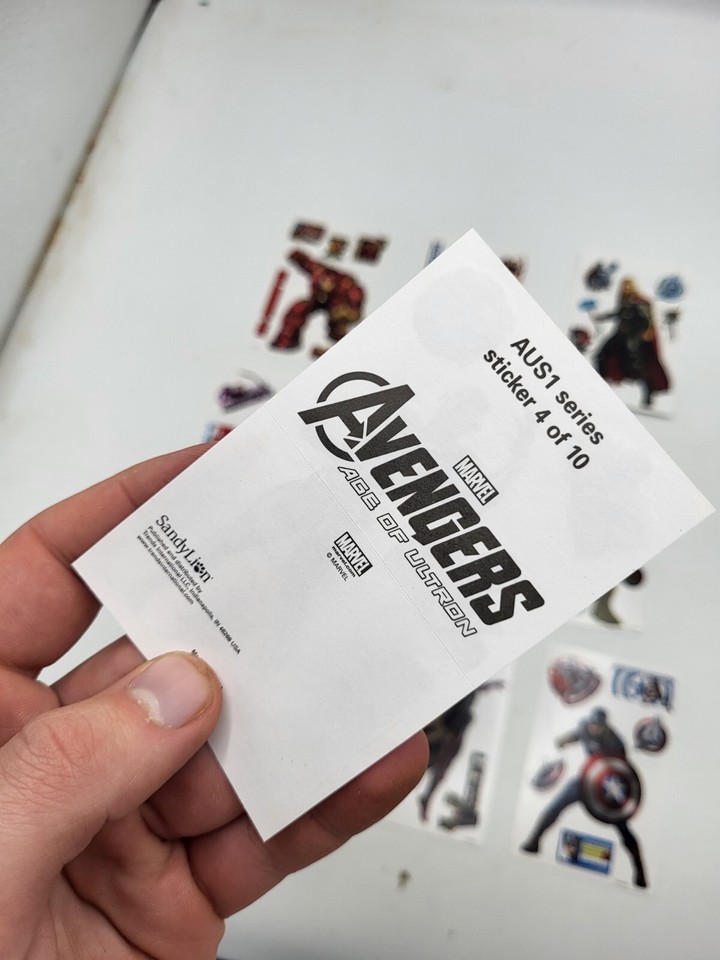 Vending Machine Stickers Sandy Lion Avengers Marvel Complete Set Super ...